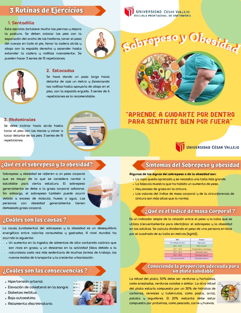 Folleto - Díptico | PDF | Obesidad | Nutrición