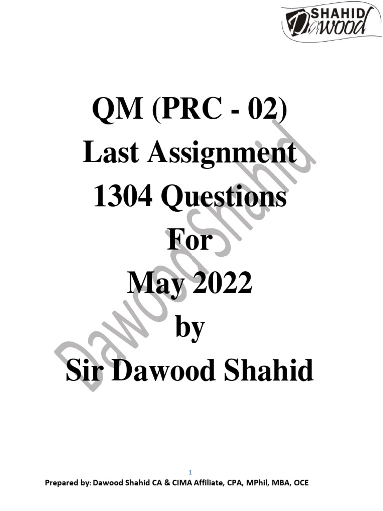 Last Assignment May 2022 1 Pdf Net Present Value Price Indices 