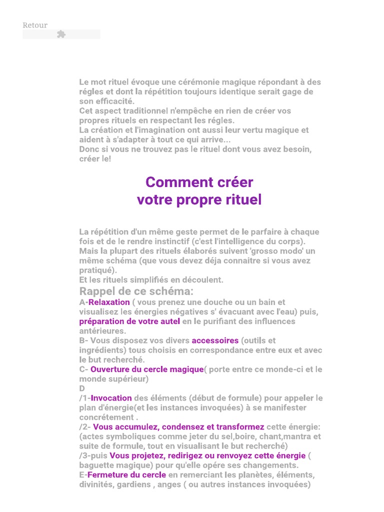 Comment Créer Vos Propres Rituel | PDF