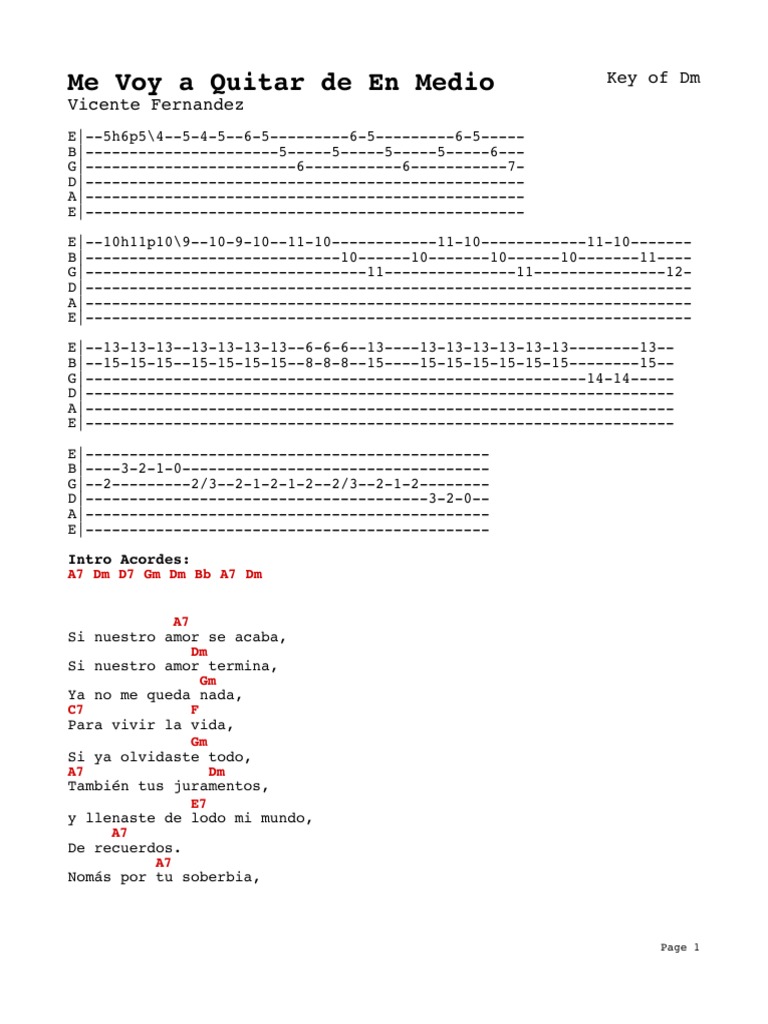 Me Voy A Quitar de en Medio | PDF