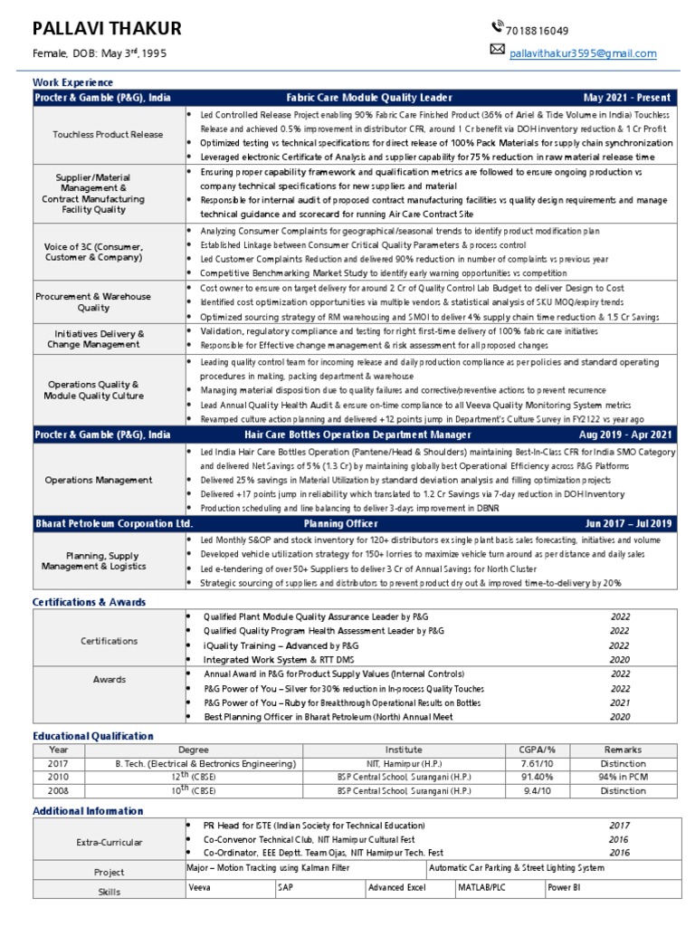 Pallavi Thakur | PDF | Supply Chain | Procurement