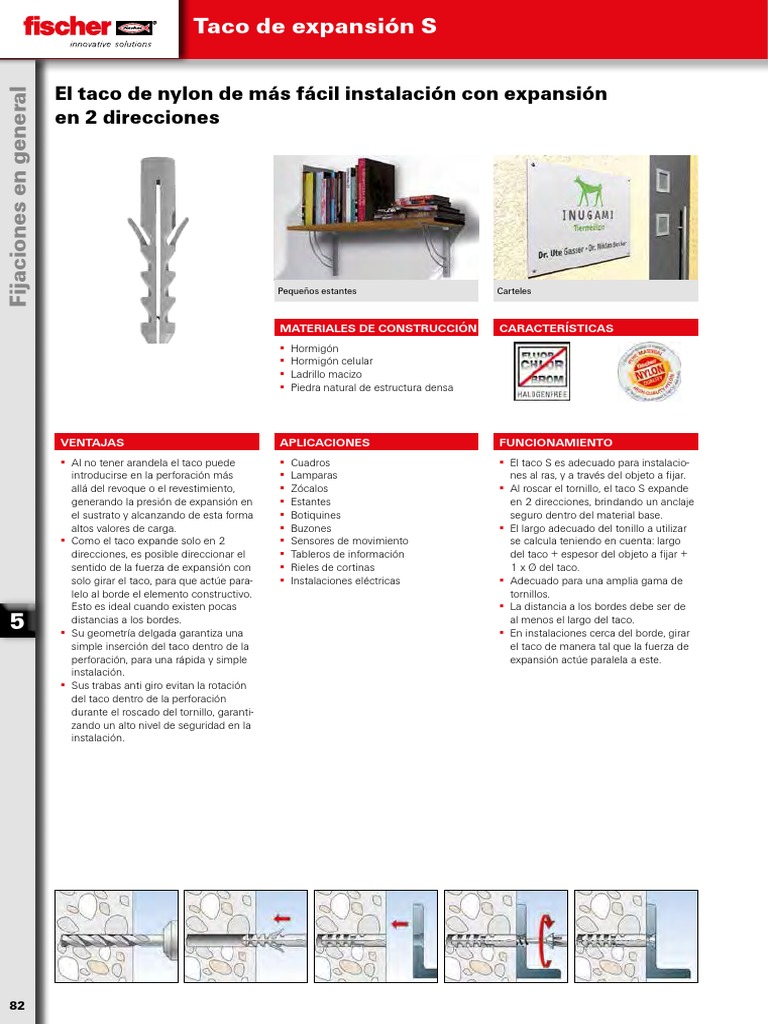 Taco de Expansion S | PDF | Tornillo | Bienes manufacturados