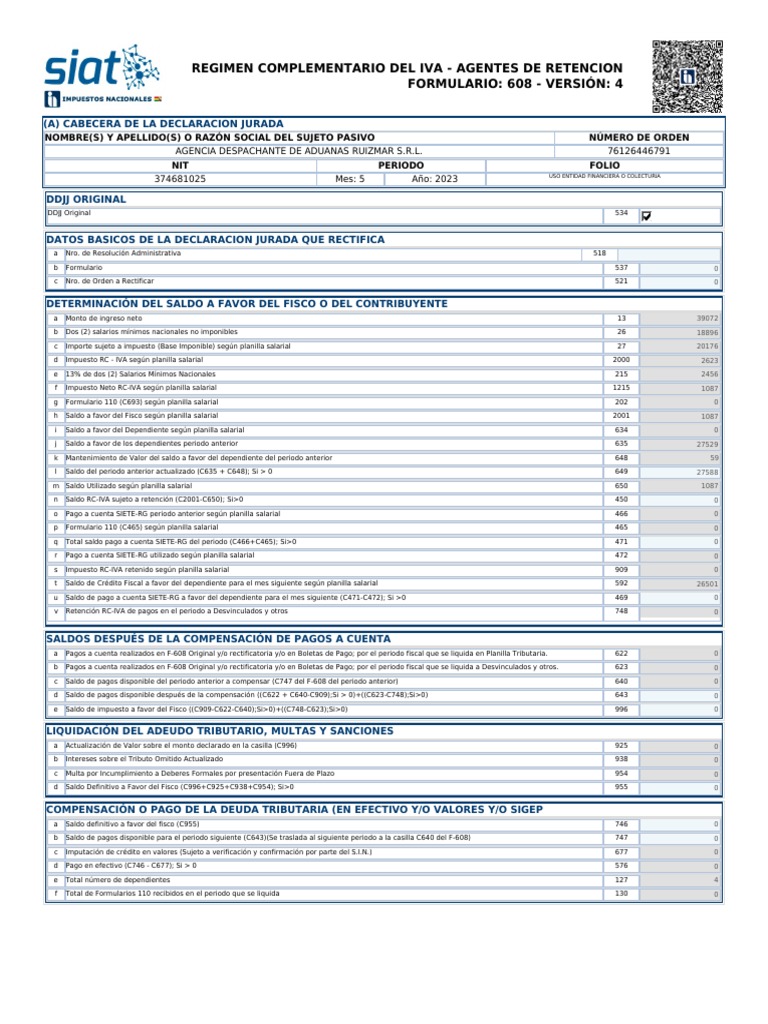 Certificacion Formulario 608v4 | PDF | Impuestos | Ley Pública