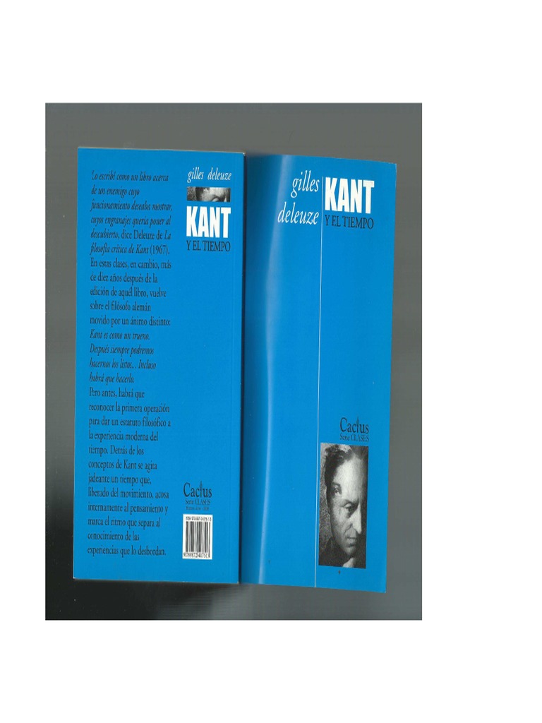 Kant El Tiempo - G - Deleuze (I) | PDF | Immanuel Kant | Experiencia