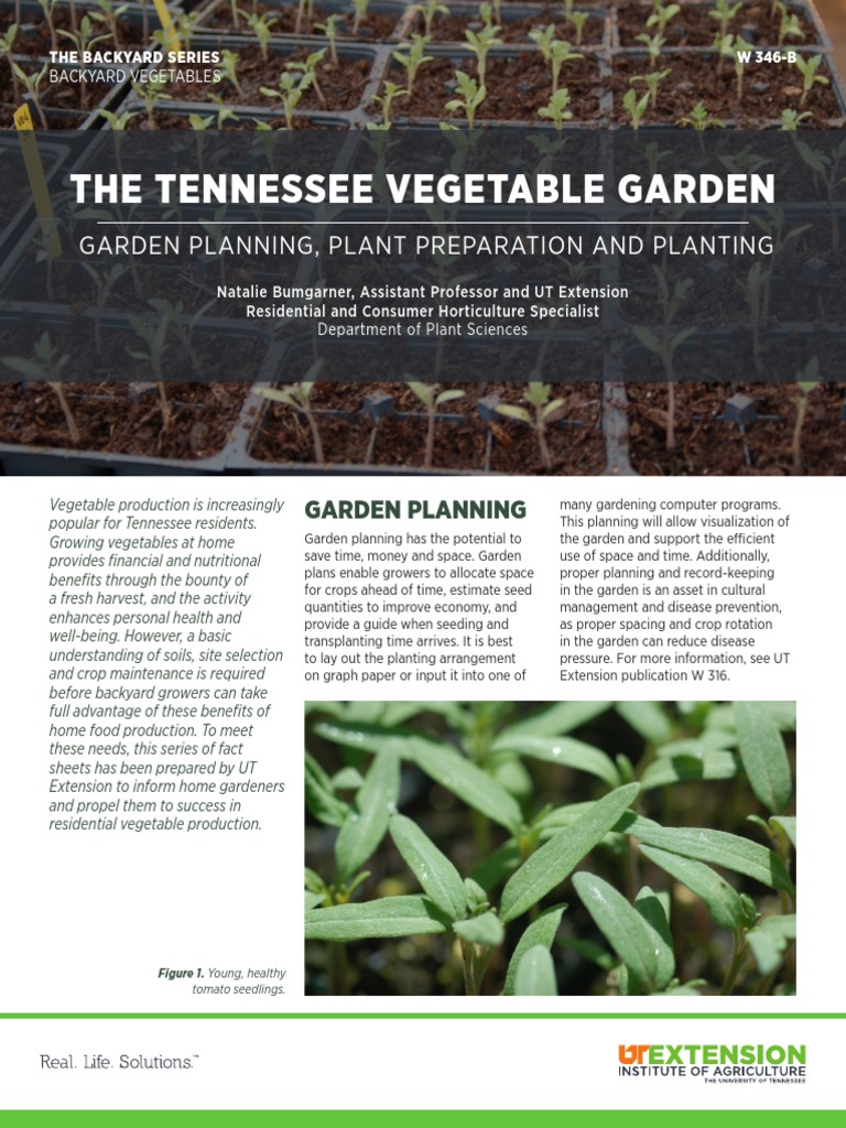 The Tennessee Vegetable Garden: Garden Planning, Plant Preparation and ...