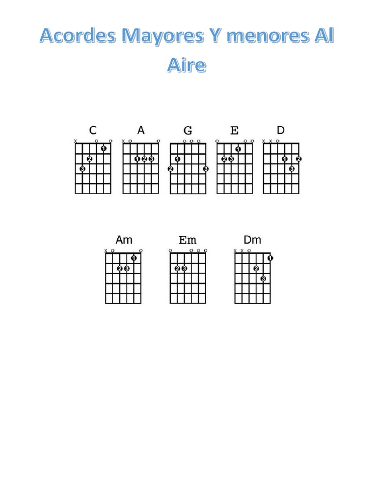 Acordes Mayores Y Menores Al Aire | PDF