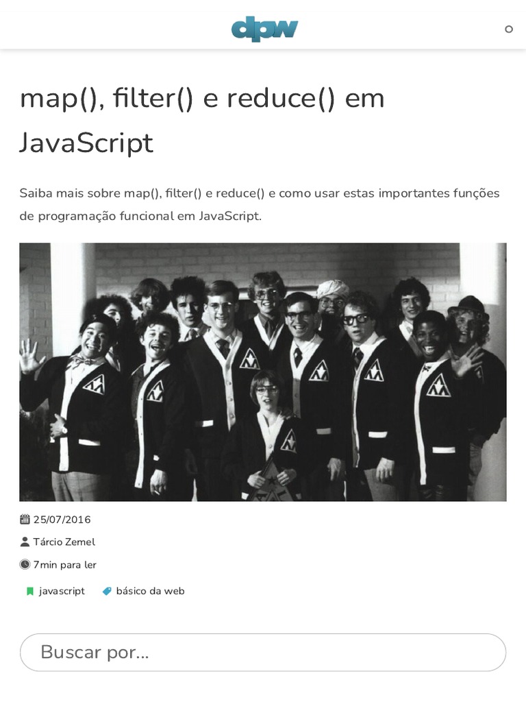 Map, Filter e Reduce em JavaScript - Desenvolvimento para Web | PDF ... Map, Filter e Reduce em JavaScript - Desenvolvimento para Web | PDF ...