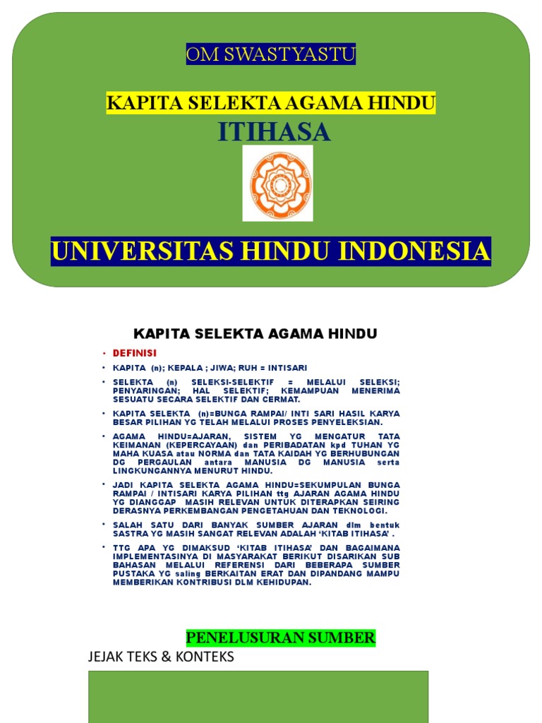Kapita Selekta Agama Hindu | PDF | Agama & Spiritualitas