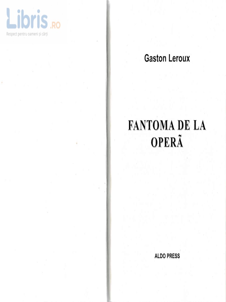 Fantoma de La Opera - Gaston Leroux | PDF