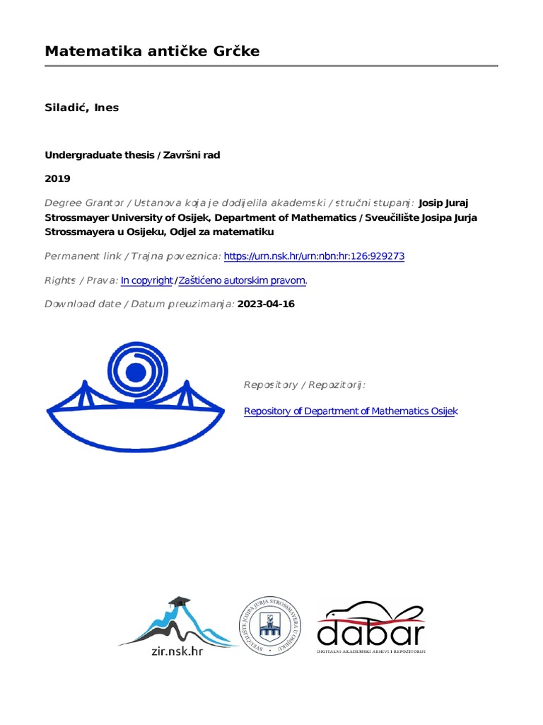 Grci I Matematika | PDF