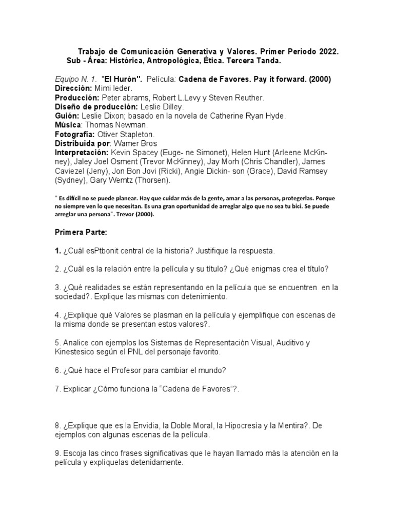 Trabajo de Comunicación Generativa. Analisis de Peliculas 2. 1 | PDF