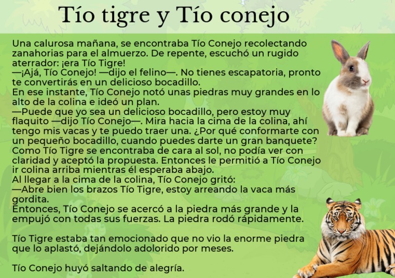 Tío Tigre y Tío Conejo: Cuento Corto | PDF