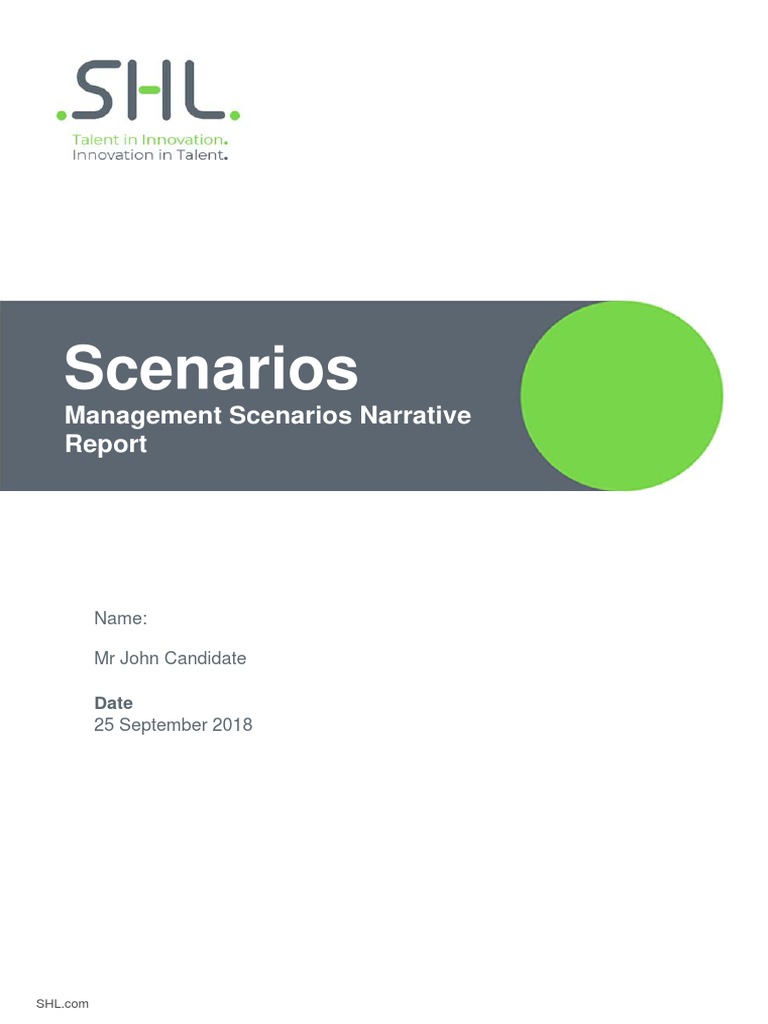 Management Scenarios Sample Report | PDF | Motivation | Motivational