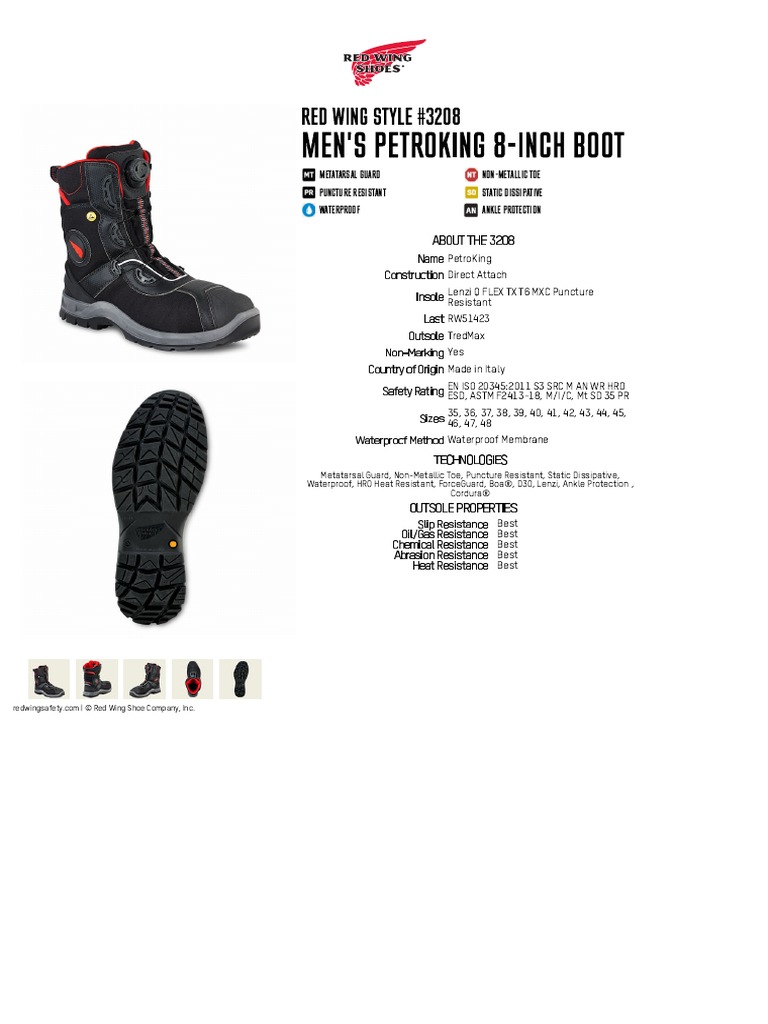 Red Wing Safety Boots - Men_s PetroKing 8-inch Boot | PDF