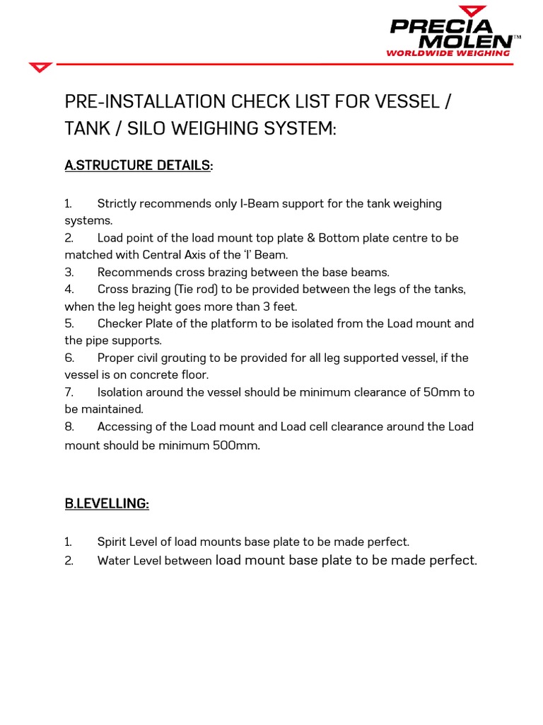 Tank Weighing Manual | PDF | Thermal Expansion | Pipe (Fluid Conveyance)