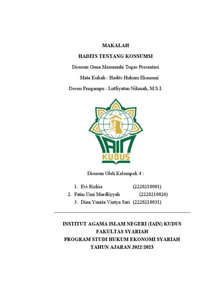 Hadits Tentang Konsumsi | PDF