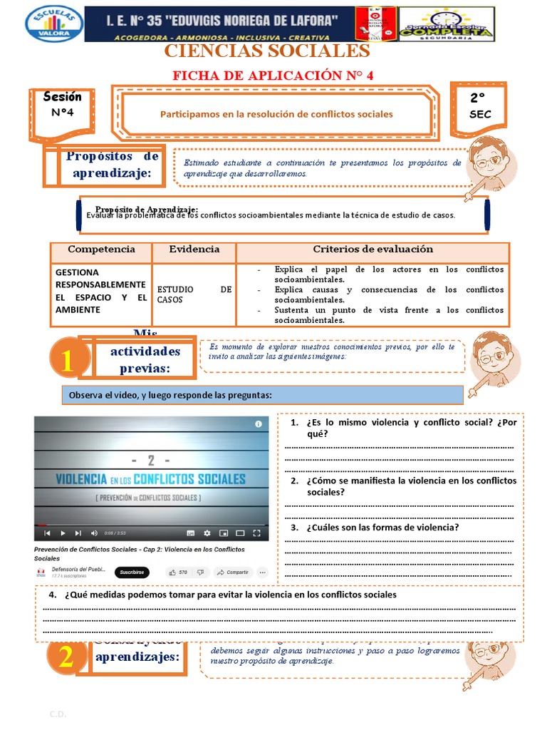 2° Ficha de Aplicación-Sesión4-Sem.4-Exp.3-Cc - SS | PDF | Organización no gubernamental ...