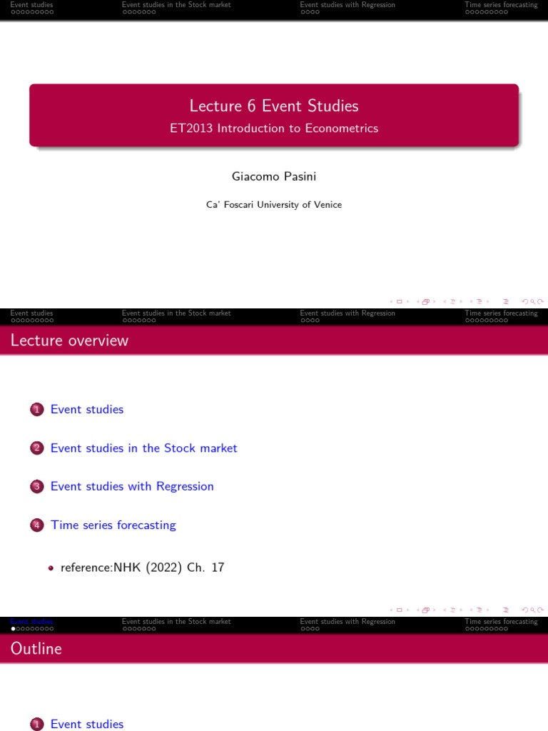 6 - Event Studies | Download Free PDF | Time Series | Forecasting