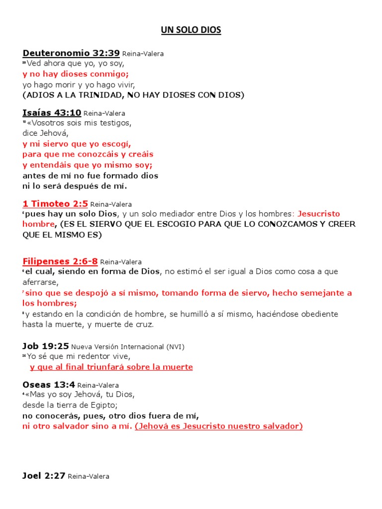UNICIDAD DE DIOS. | PDF | Cristo (título) | Jesús