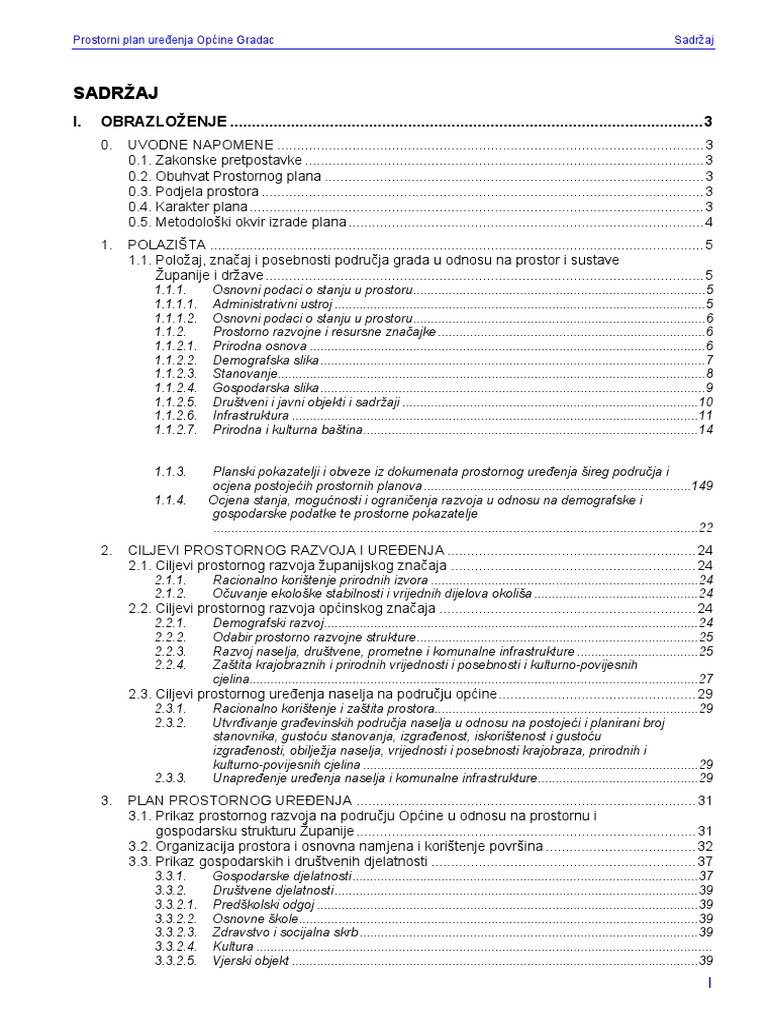 Prostorni Plan Uređenja Općine Gradac | PDF