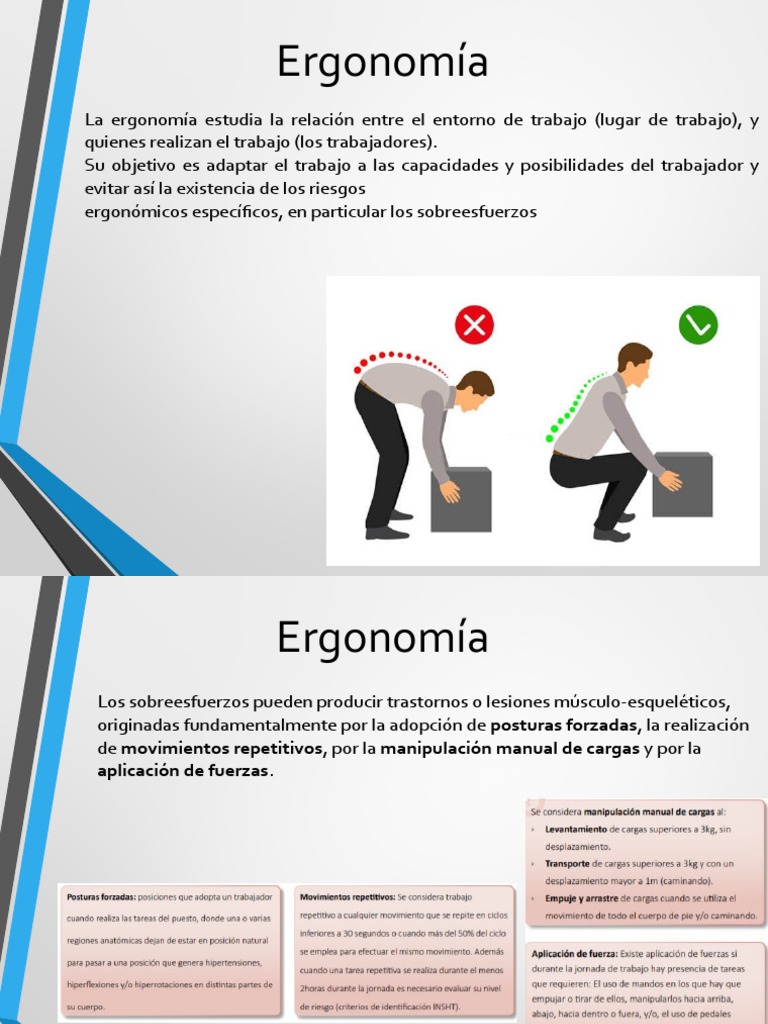 Capacitación Ergonomia | PDF | Factores humanos y ergonomía