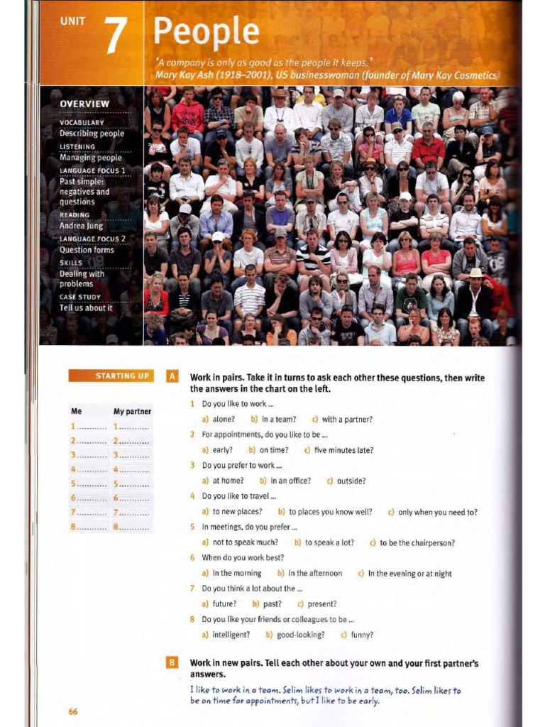 Market Leader Elementary Units 7-12 Book | PDF