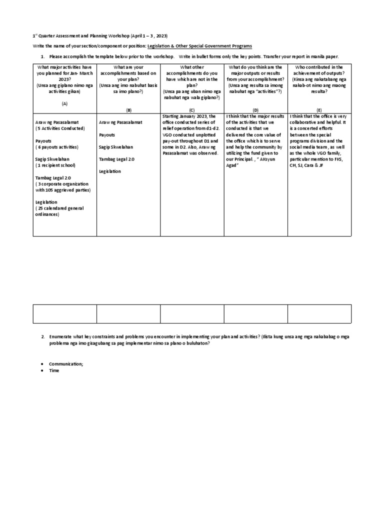 Year End Assessment | PDF