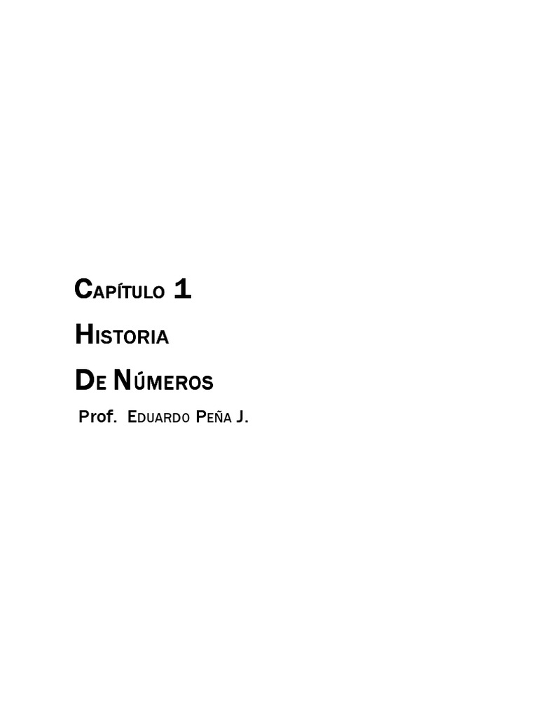 01 Historia de Numeros | PDF 01 Historia de Numeros | PDF