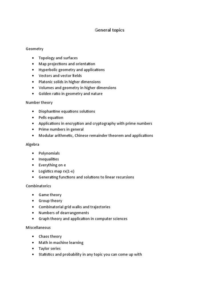 General Topics | PDF