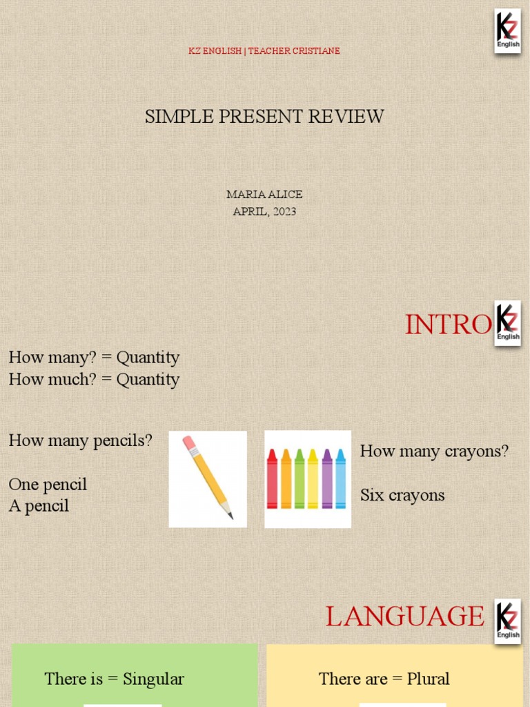 Aula Simple Present Review | PDF | English Language | Linguistics
