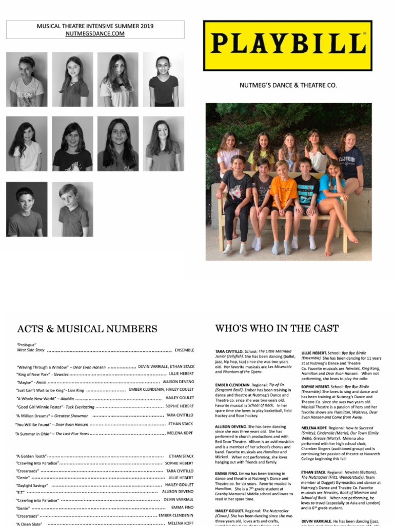 Playbill 2019 | PDF