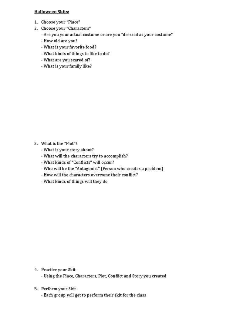 Halloween Skits | PDF