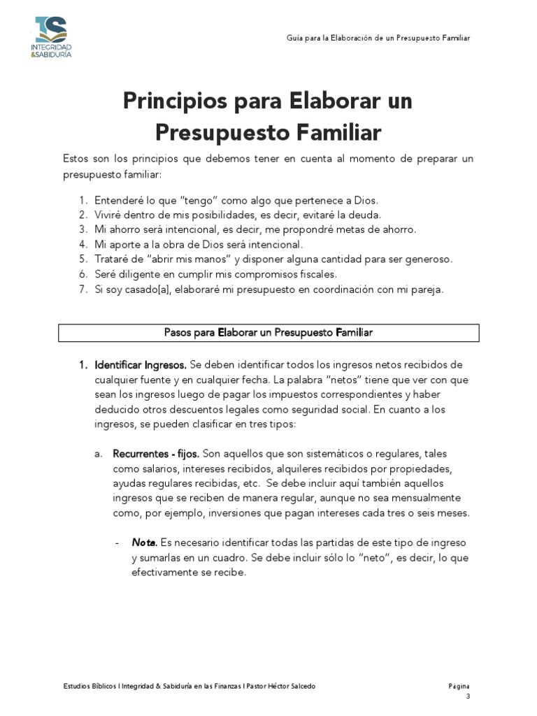 Presupuesto Familiar | PDF | Presupuesto | Ahorro