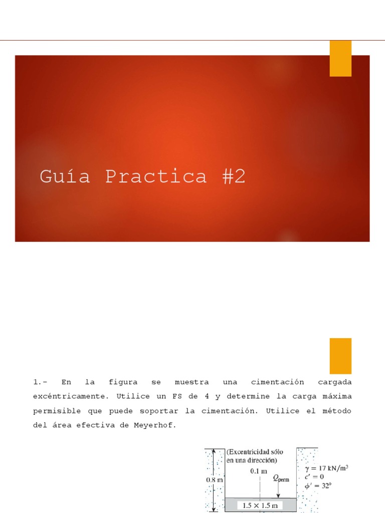Guia Practica #2 Cimentaciones | PDF