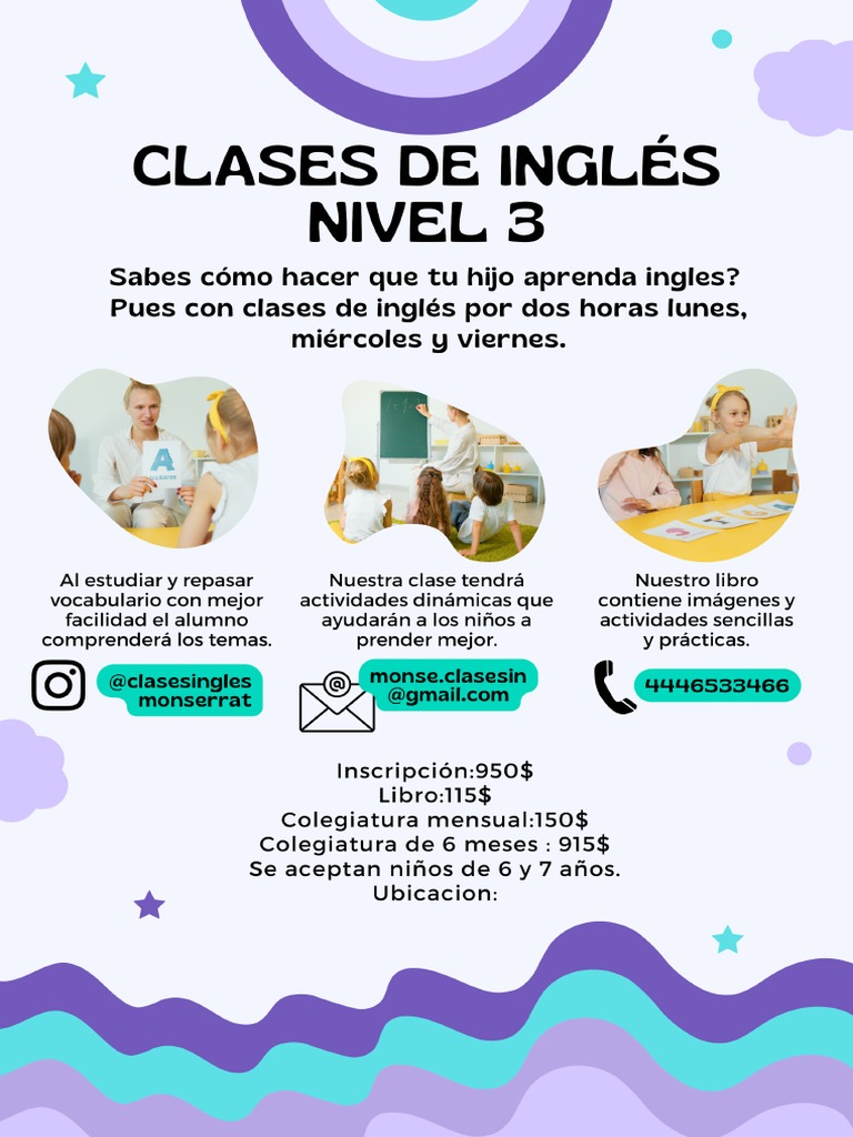 Folletos de Clases de Inglés | PDF