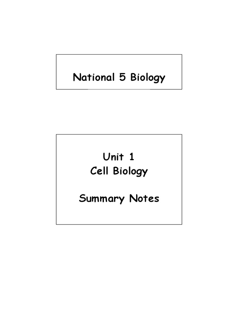 Cell%20Biology%20Summary%20Notes | PDF | Cellular Respiration | Cell ...
