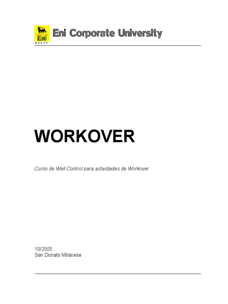 Manual Workover | PDF | Válvula | Presión