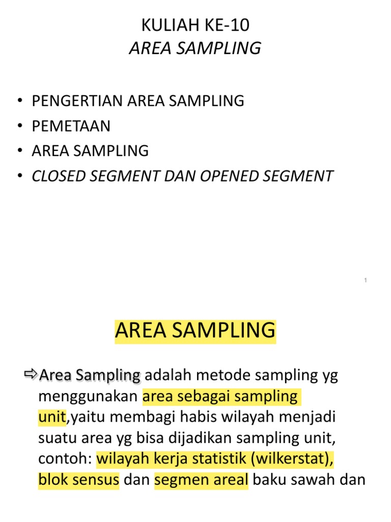 Area Sampling | PDF