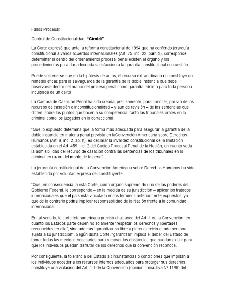 Control Constitucional en Fallos Penales | PDF | Sentencia (ley) | Queja