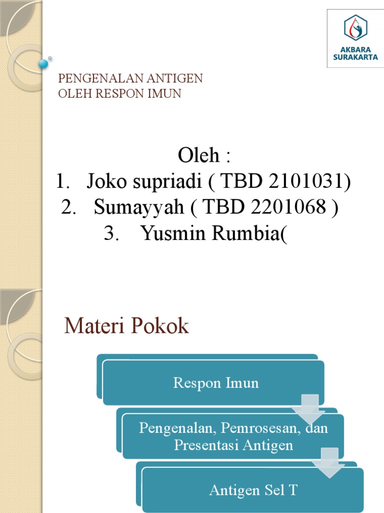 Pengenalan Antigen Terhadap Respon Imun | PDF