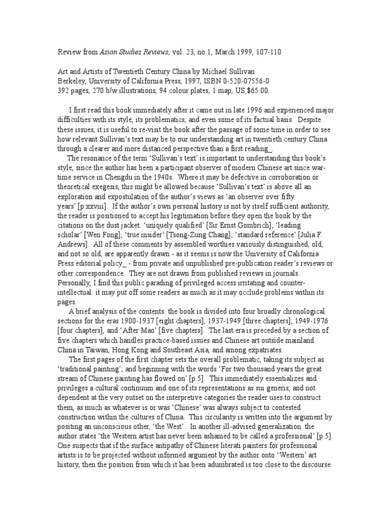 Art and Artists of Twentieth Century China | PDF | Books | China