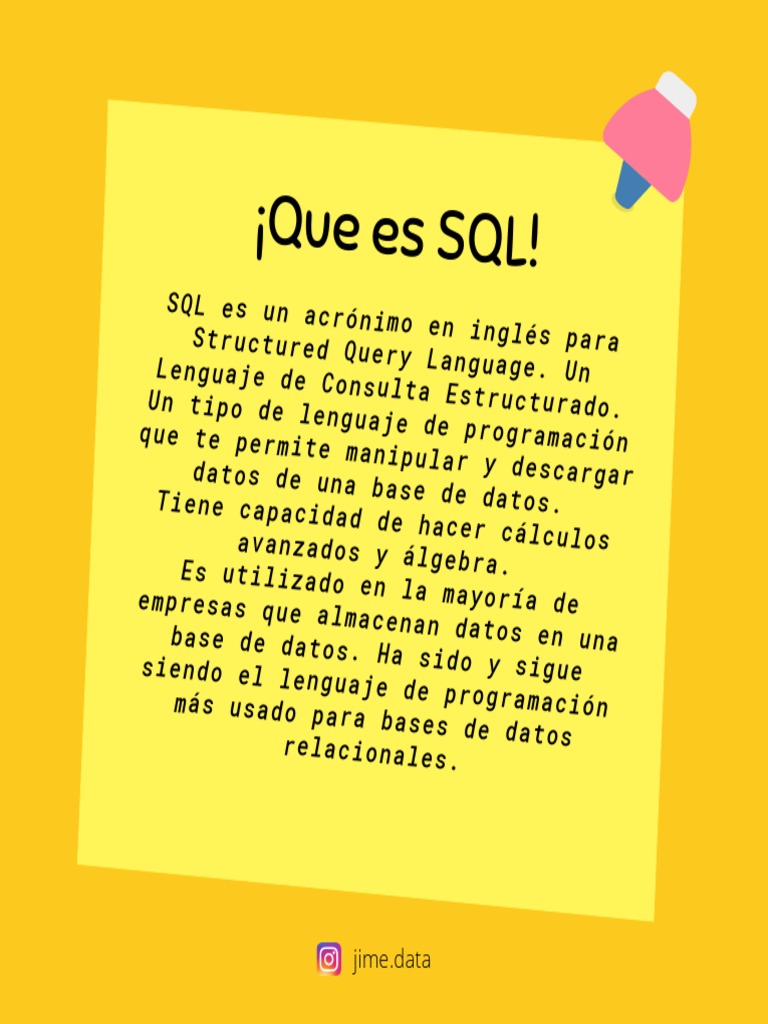 Que Es SQL y Cuales Son Sus 5 Comandos Básicos | PDF | SQL | Gestión de ...