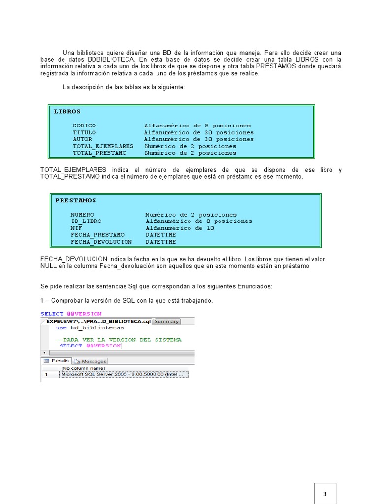 Tutorial Practica Sql 1 Pdf Sql Gestión De Datos 