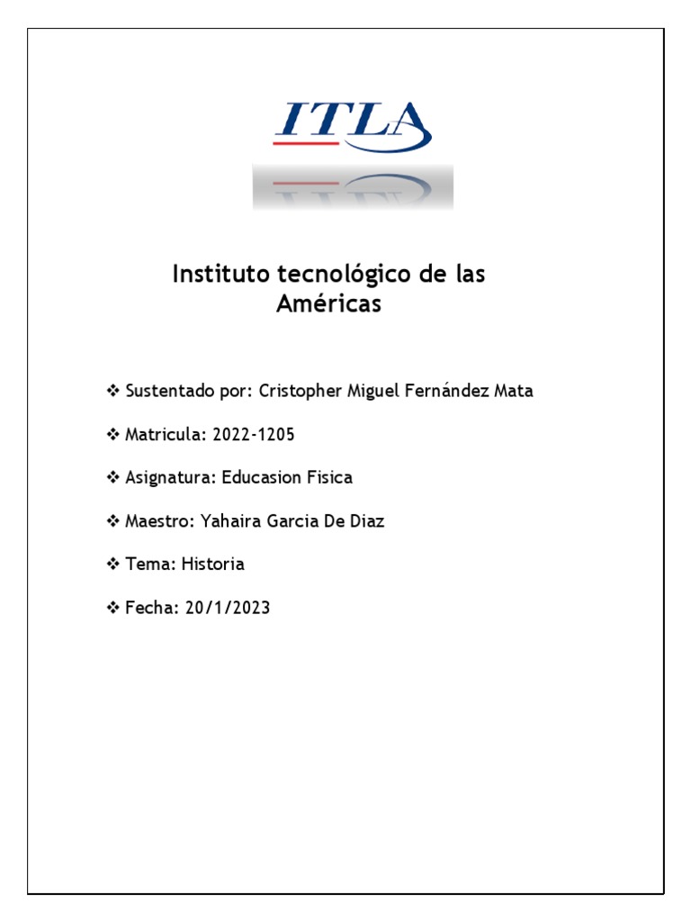 Instituto Tecnológico de Las Américas | PDF | Educación Física | Platón