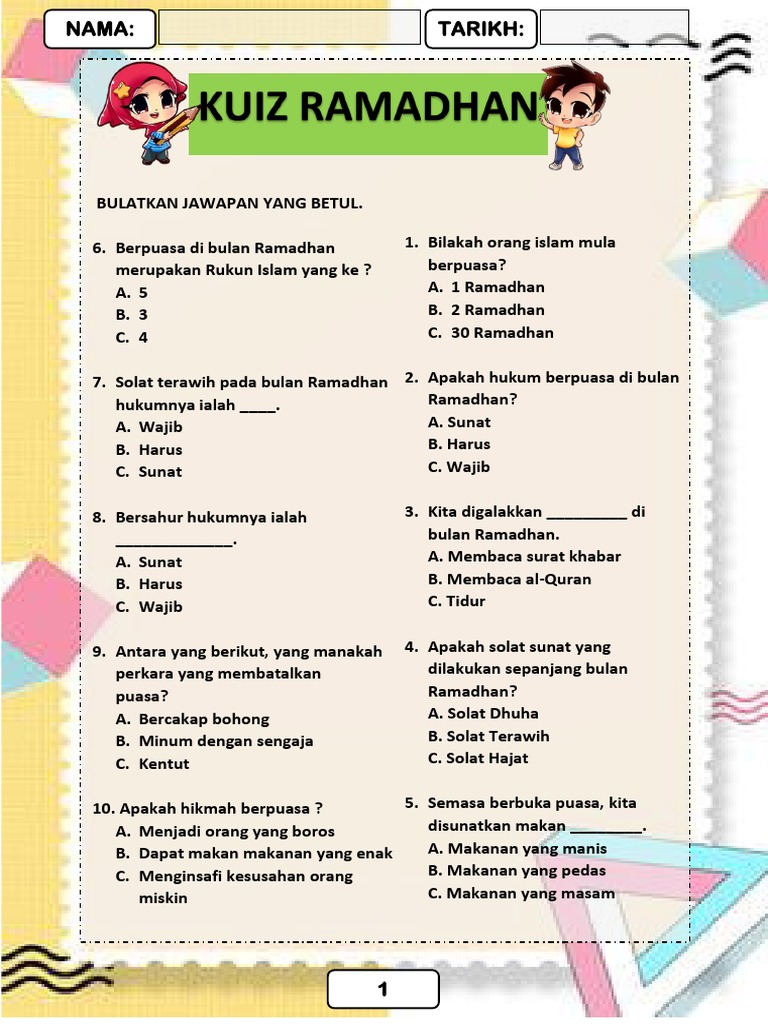 KUIZ RAMADHAN 2022 | PDF
