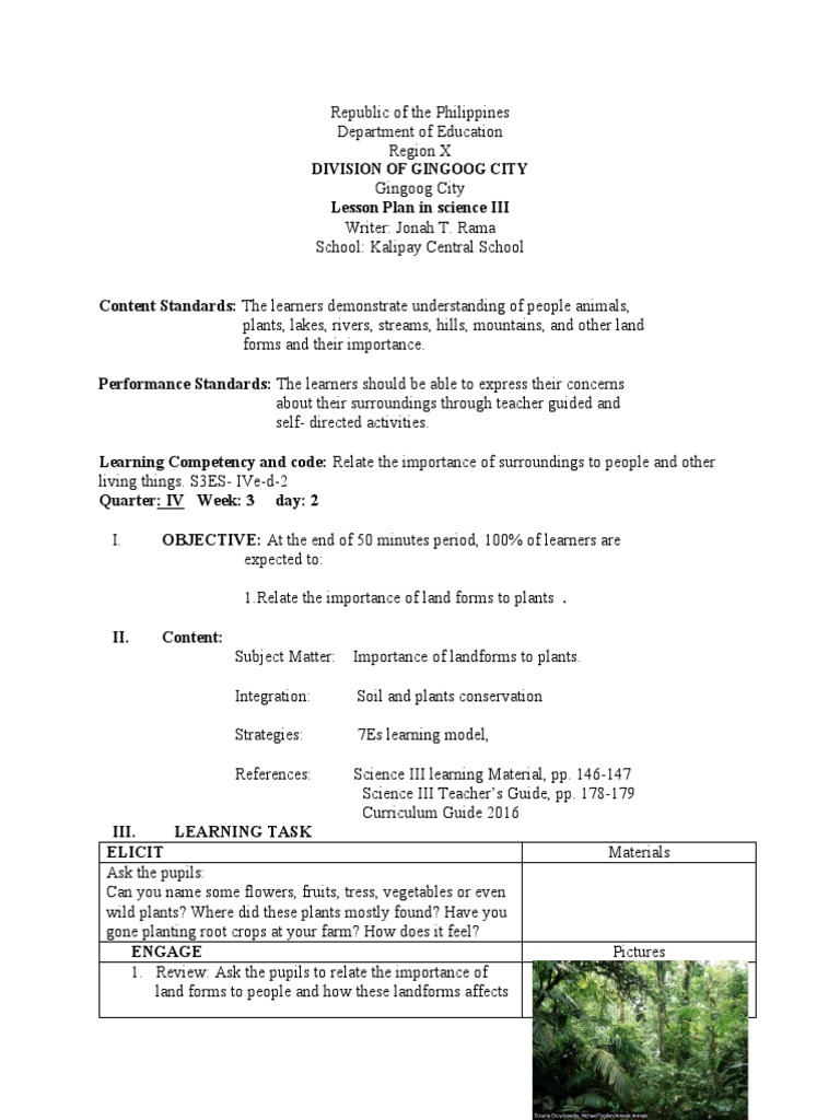 Science-DLP-JONAH-day 2 | PDF | Plants | Soil