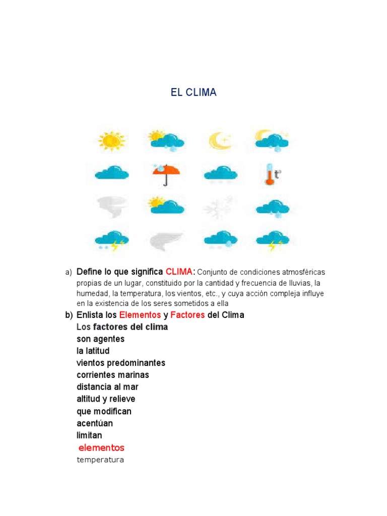 Actividad de Moodle EL CLIMA. | PDF | Derecho | Ciencia y matemáticas