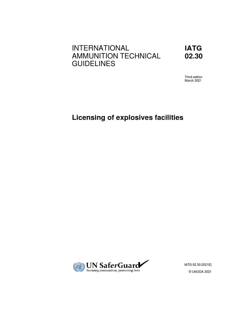 IATG 02.30 Licensing Explosive Facilities IATG V.3 | PDF | Safety