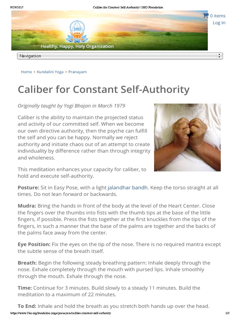Caliber For Constant Self-Authority - 3HO Foundation | PDF | Kundalini ...