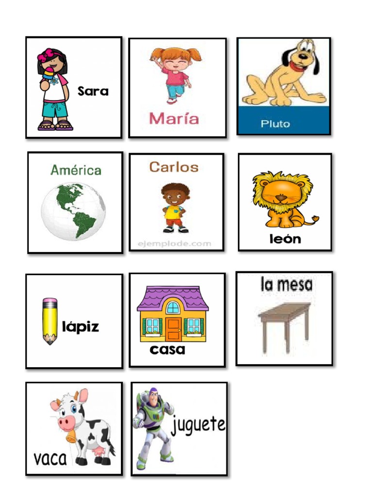 Nombres Comunes y Propios | PDF